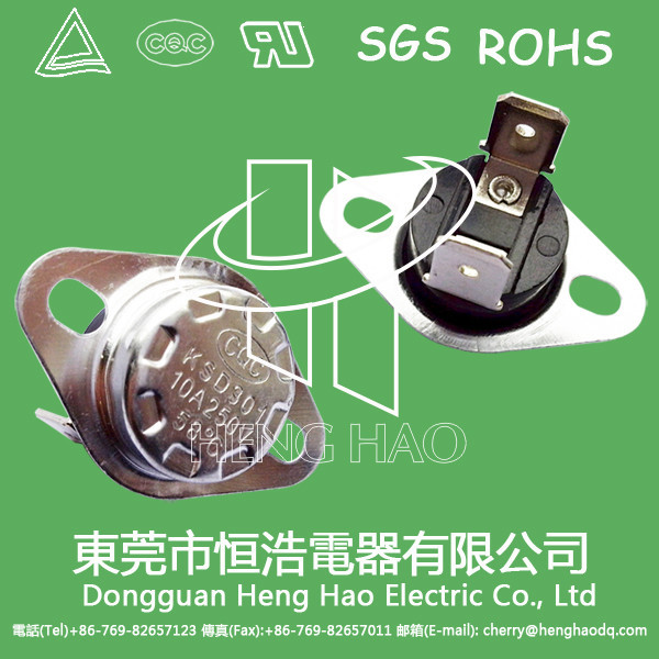 KSD301 manual reset thermostat,KSD301 bimetal thermostat