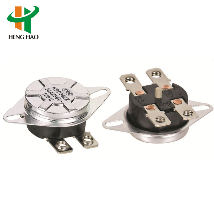 auto reset Large Current KSD302 Thermostat , Manual Reset Temperature ...